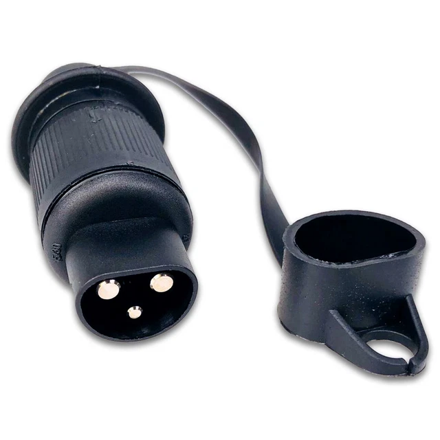 ANHÄNGER STECKER 3 polig 12V Traktor LKW Landmaschinen KFZ Forst 6-24V ...