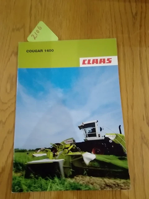 CLAAS COUGAR 1400 Cutter Sales Brochure £12.92 - PicClick UK