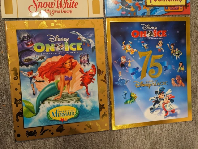 DISNEY ON ICE PROGRAM LOT x 4 75th ANN, LIL MERMAID, SNOW WHITE ...
