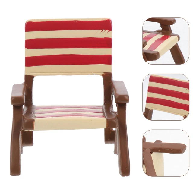 MINI MAISON DE Poupée Accessoire Chaise Plage Fauteuil Salon Meubles Poupées EUR 9,32 - PicClick FR