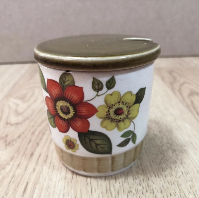 VINTAGE ROYAL WORCESTER Palissy 'CLOVELLY' Pattern Preserve Pot & Cover ...