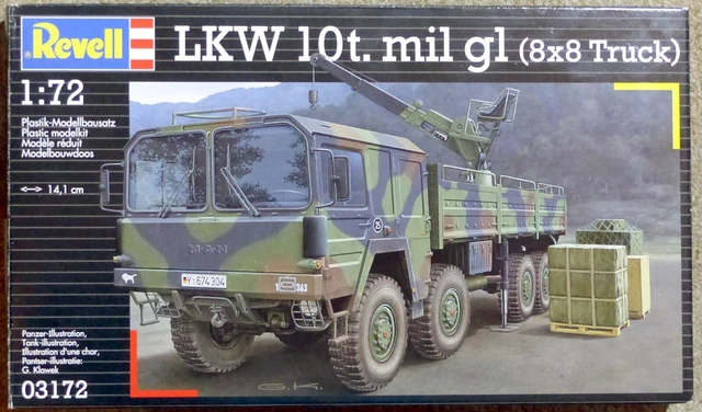 MAN LKW 10T. mil gl (8X8 Truck), Bundeswehr, Revell 1/72, Nr. 03172 EUR ...