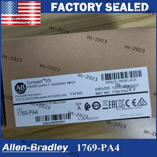 1769-PA4 NUEVO MÓDULO de entrada 120/240VAC fuente de alimentación ...
