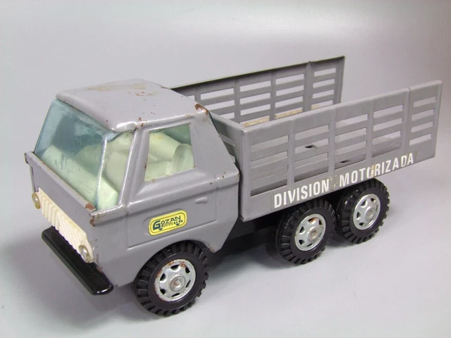 VINTAGE PRESSED METAL Open Back Cattle Truck Lorry, Gozan, Made in ...