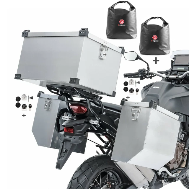 KOFFER A3 2X36L für Triumph Bonneville T100 + Topbox 60l + Innentaschen ...