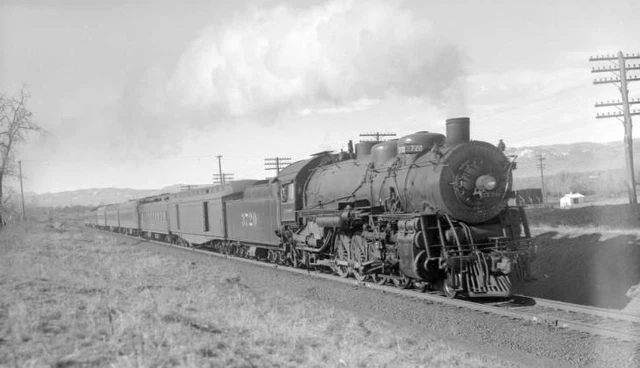 AT&SF SANTA FE Railroad locomotive engine No. 3720 type 4-8-2 OLD TRAIN ...