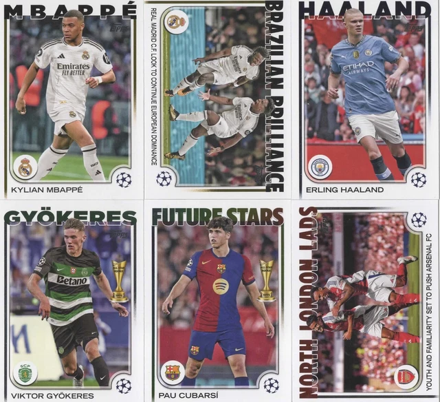 TOPPS UCC FLAGSHIP 2024/25 Base Future Stars Combo Title Winners UEFA ...