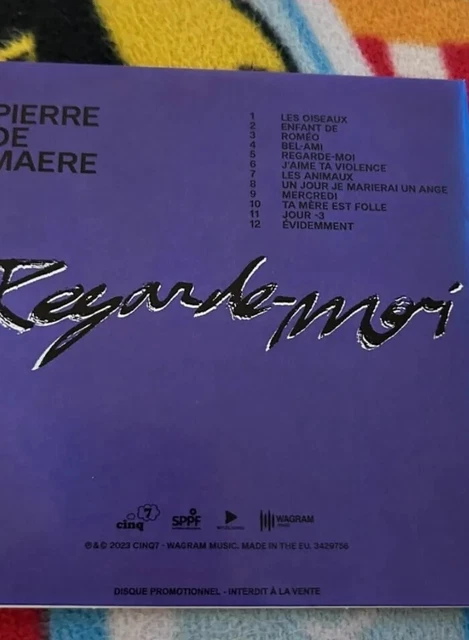 PIERRE DE MAERE Cd Promo Album Regarde Moi EUR 29,99 - PicClick FR