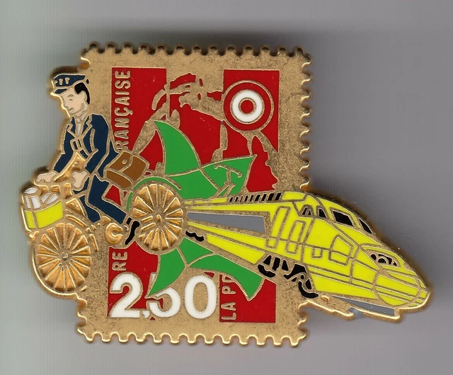 RARE PIN'S PINS.. Train Railways Sncf Tgv Ptt La Poste Veil Stamp Big 3D ~En £10.44 - PicClick UK
