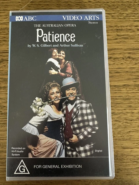 THE AUSTRALIAN OPERA 'Patience' 1995 PAL vhs Video - Gilbert & Sullivan ...