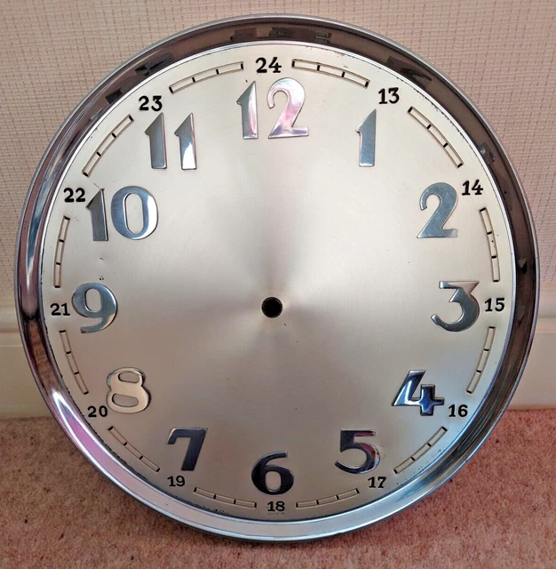 ART DECO GRANDFATHER Clock Face & Movement + Weights/Pendulum/Chimes ...
