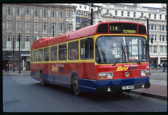 ORIGINAL BUS SLIDE - North Western Bee Line TOE486N ex West Midlands ...