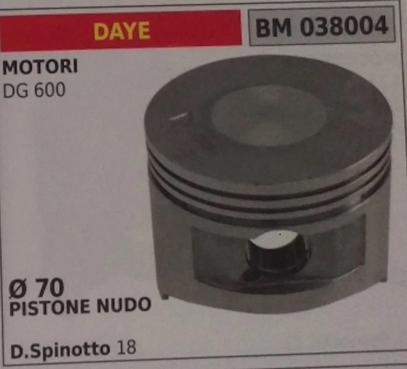 PISTON NU SANS Segments Moteur Daye DG600 D. EUR 46,68 - PicClick FR