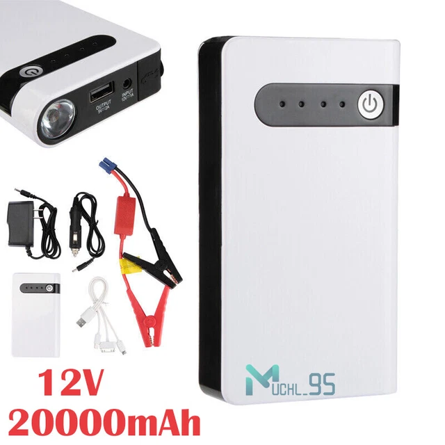 CAR JUMP STARTER 20000mAh Portable Charger Power Bank With LED Flash ...