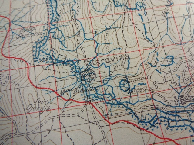 WW1 TRENCH MAP of ENEMY POSITIONS (N. MACENDONIAN / GREEK BORDER ...