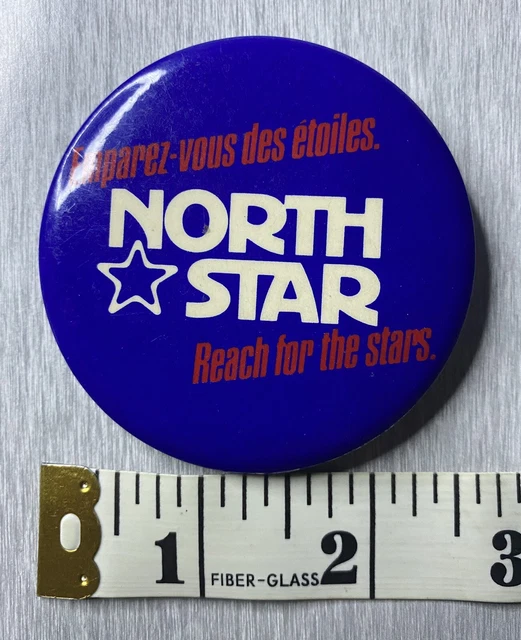NORTH STAR SHOES Vintage Collectible Canadian Advertising 2.5" Pinback ...