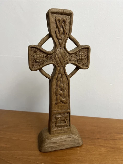 CELTIC WOODEN CROSS Hand Carved On The Isle of Iona by Jeff Minter (22 ...