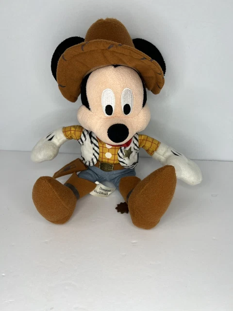 DISNEY PARKS MICKEY Mouse Toy Story Woody Cowboy 12" Plush Vintage £15. ...