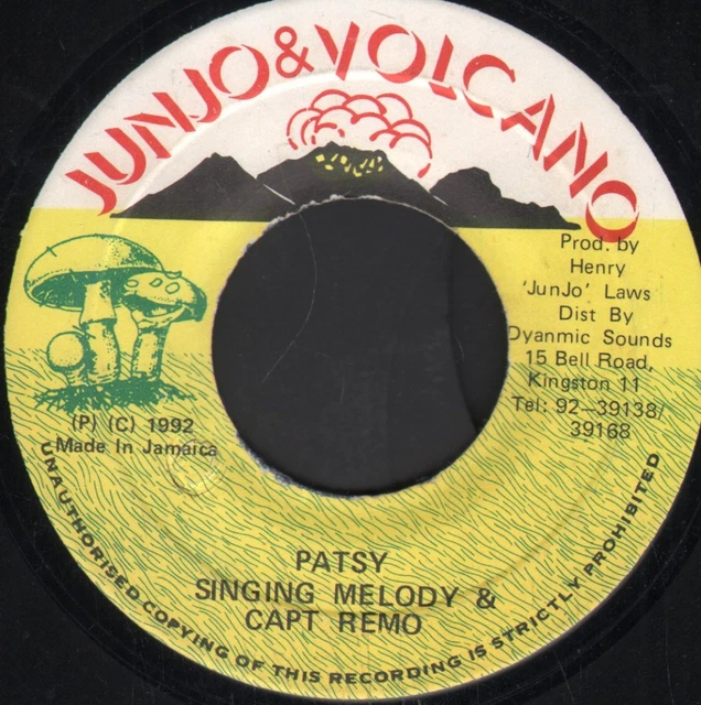 SINGING MELODY & Captain Remo Patsy 7" Vinyle Jamaïque Junjo & Volcano ...