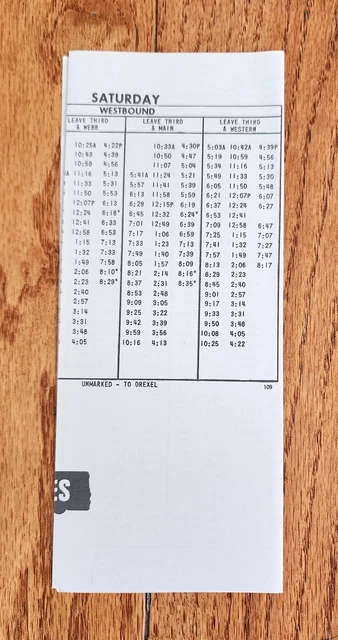 1972 CTC THE City Transit Co Trolley Bus Time Table Map Route 1 Dayton ...