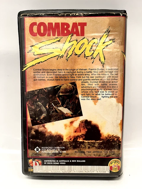 COMBAT SHOCK RARE Australian Delta VHS Video 80s exploitation war drama ...