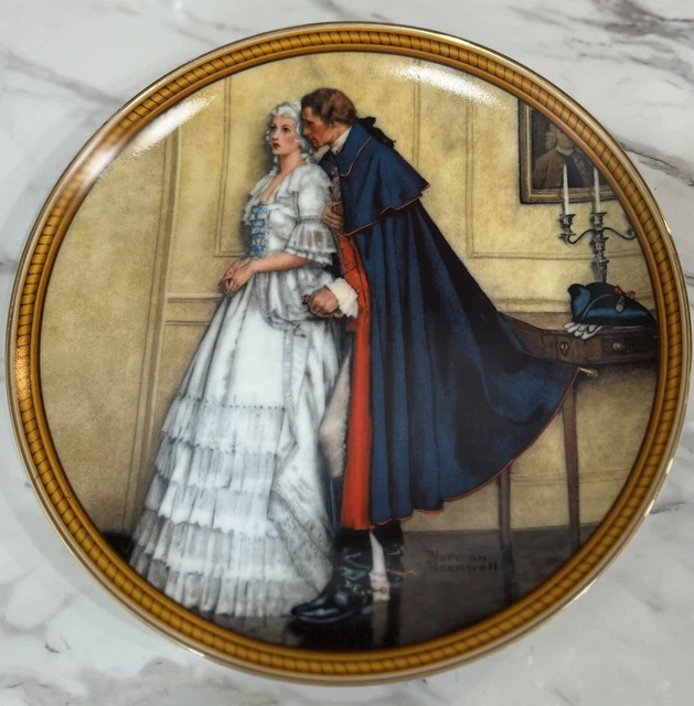 NORMAN ROCKWELL COLONIAL Plates The Rarest Rockwells Lot of 2 Ltd ...