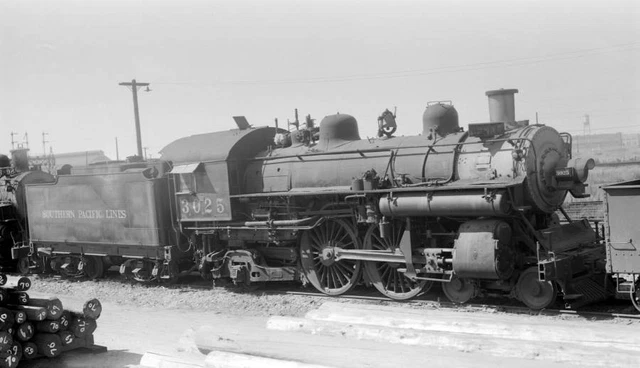 SP SOUTHERN PACIFIC Railroad Locomotive Engine No 3025 Old Train Photo ...