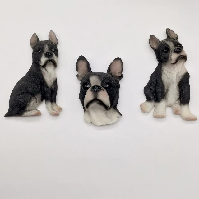 LOT OF 3 Boston Terrier Refrigerator Magnets Dogs Pets $9.95 - PicClick