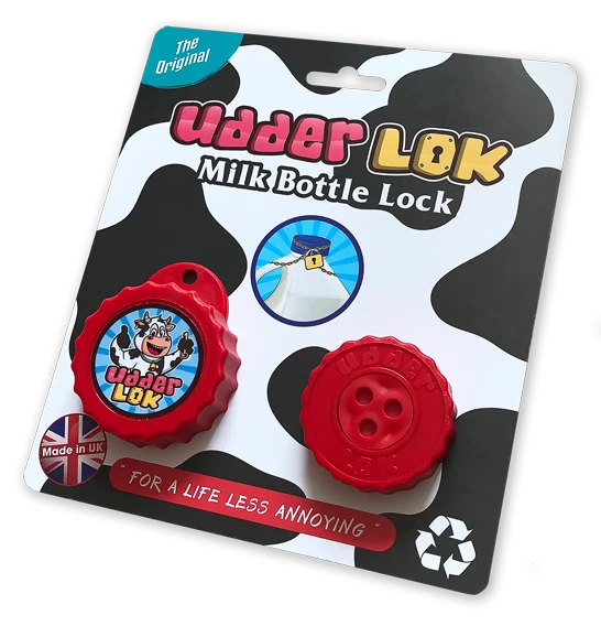 UDDERLOK - THE Original Patented Milk Bottle Lock Top Cap Gadget Gift ...