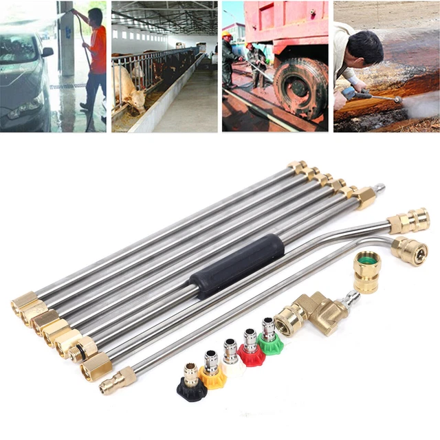 HIGH PRESSURE GARDEN Spray Lance Long Reach Water Hose Pipe Sprayer ...