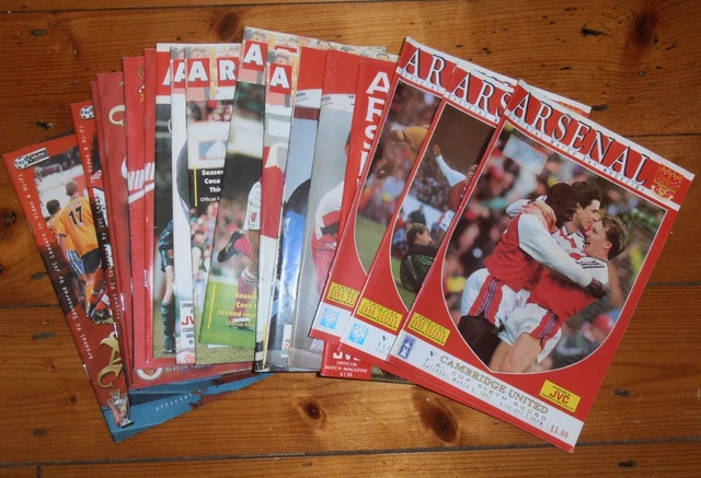 18 X 1990'S ARSENAL FC HOME PROGRAMMES - All Different and Listed £1.68 ...
