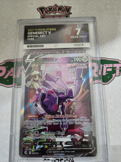 GRADED POKÉMON CARD Genesect V Fusion Strike 255/264 Holo Full Art Rare ...