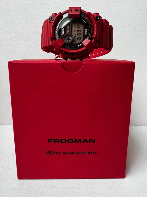 CASIO G-SHOCK GW-8200 Solar Titanium 30th Anniversary Frogman Red GW ...