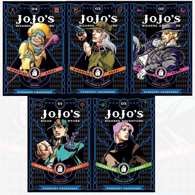 JOJOS BIZARRE ADVENTURE Part 3 Stardust Crusaders 5 Books Set hirohiko ...