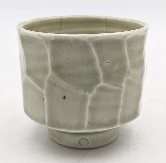 MARIANNE DE TREY Studio Pottery Faceted Celadon Cup / Yunomi 20Th ...