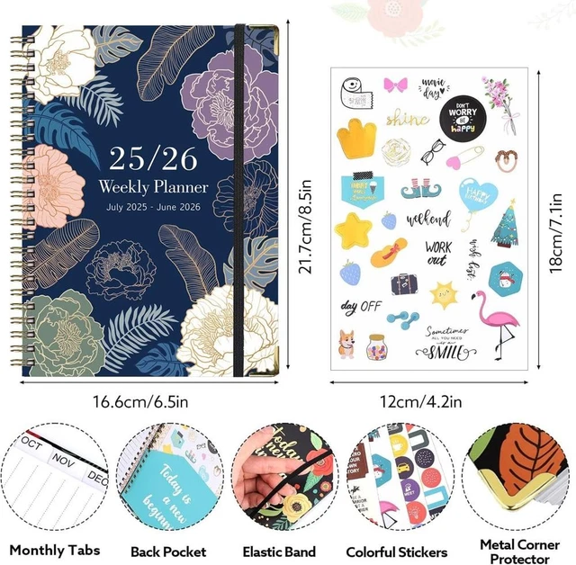 2025-2026 WEEKLY AND Monthly Planner Calendar, July - June, 8.5" x 11 ...