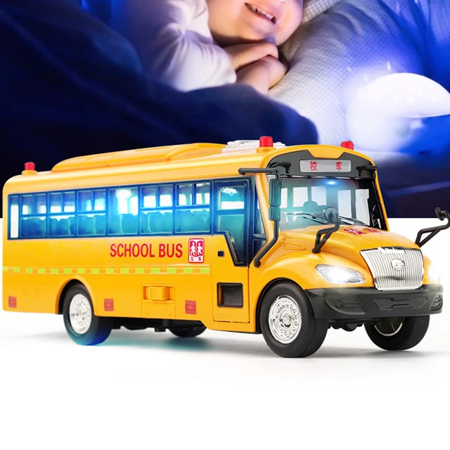 KIDS BUS MODEL Easy-using Motivational Inertial School Bus Toy High ...
