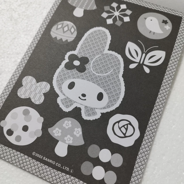 SANRIO MY MELODY Kuromi Coloring Sheet Black Background From Japan ...