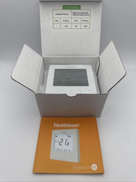 HEATMISER NEOSTAT 12V V2 Programmable Thermostat - Glacier White ...