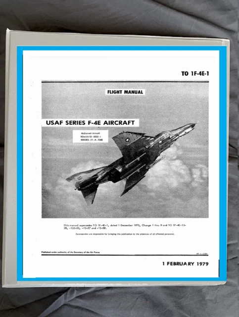 Mcdonnell Douglas F4 E F4e Phantom Ii Operating Flight Manual Manual In