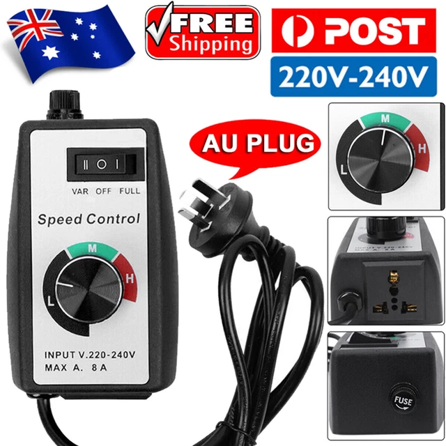 8A 220V-240V VARIABLE Speed Controller Control Motor Rheostat For ...