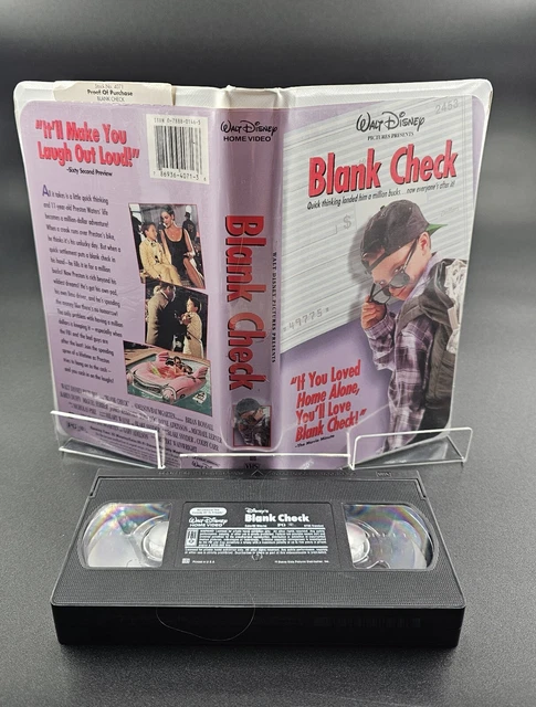 BLANK CHECK WALT Disney Home Video Movie VHS TAPE Comedy £3.72 ...