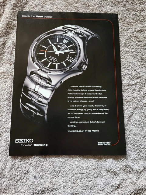 (BMJ176) ADVERT/POSTER 11X8& Seiko Kinetic Auto Relay : Forward ...