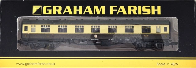 GRAHAM FARISH 374-152B Mk1 FK First Corridor Coach W13185 BR Chocolate ...