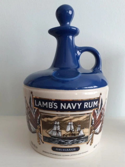 LAMB'S NAVY RUM Hms Warrior Ceramic Jug Seton Pottery Victorian Ships ...