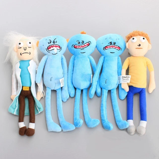 25CM MR MEESEEKS Rick And Morty Happy Sad Face Stuffed Plush Kid Doll ...