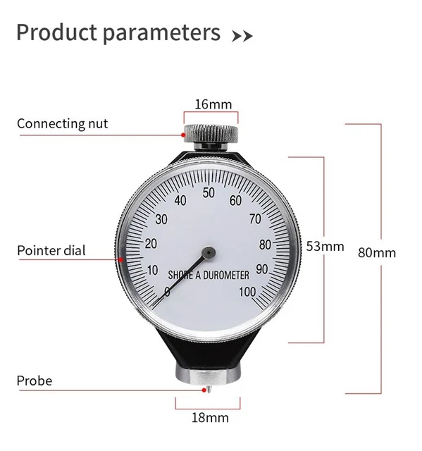 HEAVY DUTY RUBBER Tire Tyre Durometer Hardness Tester Meter Tool for ...