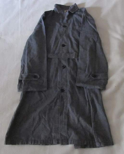 ANCIENNE BLOUSE GRISE ECOLIER 1950 old school smock superbe état EUR 50 ...
