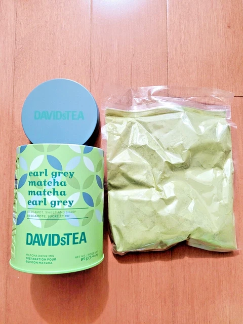 RARE DAVIDS TEA EARL GREY MATCHA 95g TIN of Tea - RETIRED FAVOURITE ...