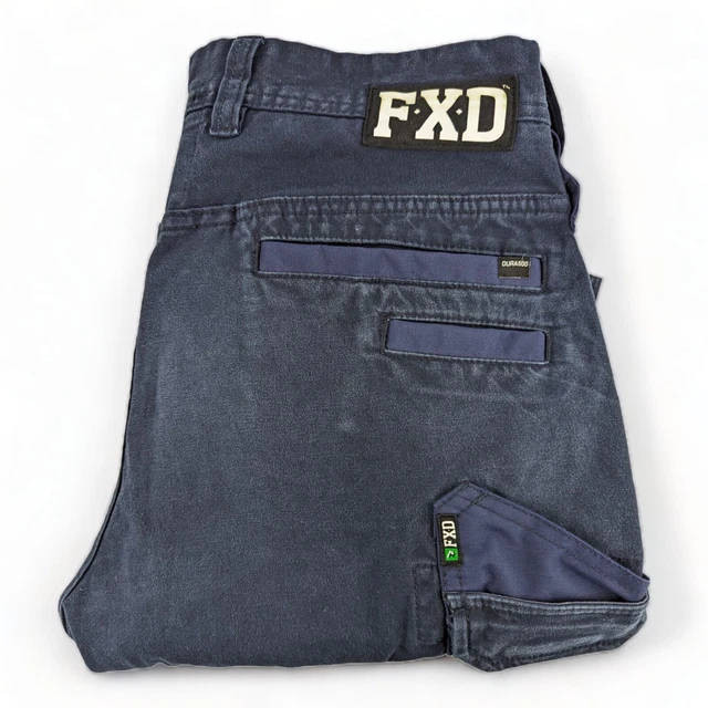 FXD WORK PANTS Men's Blue Tradie Cargo Work Pants Stretch WP-3 - SIZE ...